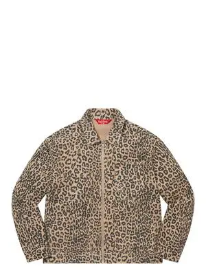 Supreme Moleskin Work Jacket 'leopard - Tan