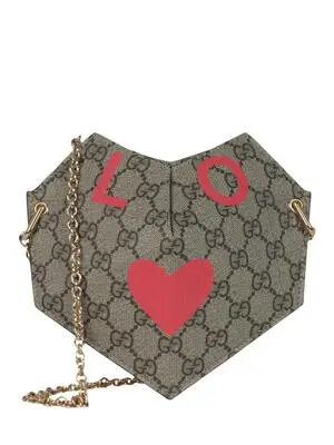 Gucci Gg Heart Crossbody Bag - Brown