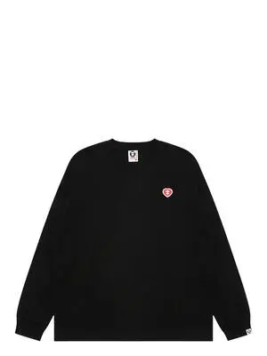 AAPE Now Heart Long Sleeve Tee - Black