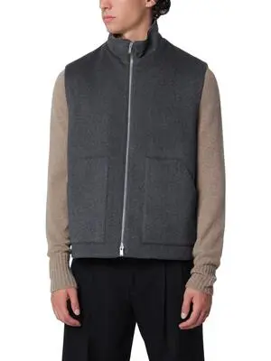 LARDINI Wool And Cashmere Zip-Up Vest