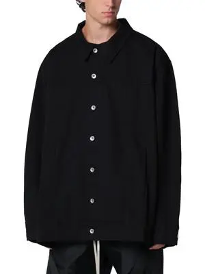 Rick Owens Oversized Cotton Jacket - Black