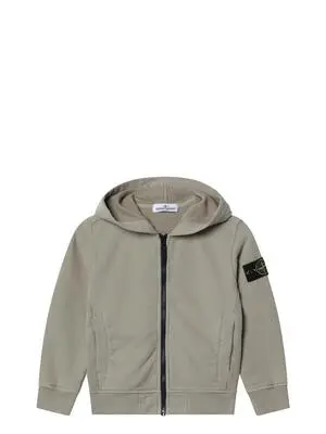 Stone Island Moss Cotton Zip-up Sweatshirt - Green