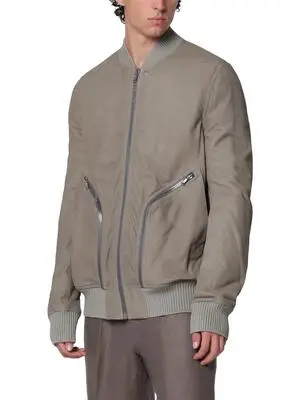 Rick Owens Rick Owens Lamb Leather Bomber Jacket Beige