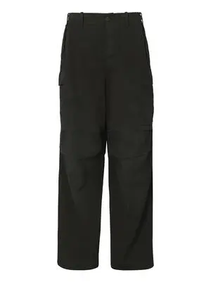 Fendi Oversized Cargo Trousers With Doppio Punto Embroidery - Black