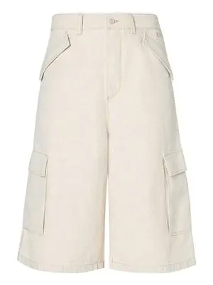 Fendi Selleria Wide-leg Bermuda Shorts - White