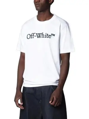 Off-White Bookish Big Regular Short Sleeve T-shirt For - Black
