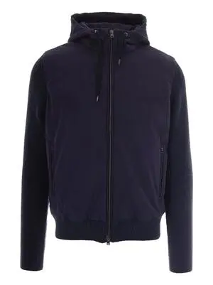 Herno Zip-up Puffer Jacket With Hood - Blunavy