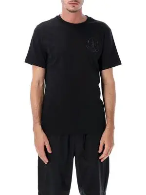 Moncler Moncler Cotton T-Shirt With Embossed Logo Patch Nero