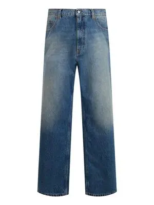 MAISON MARGIELA MM6 MAISON MARGIELA Faded Loose Straight Leg Jeans Denim