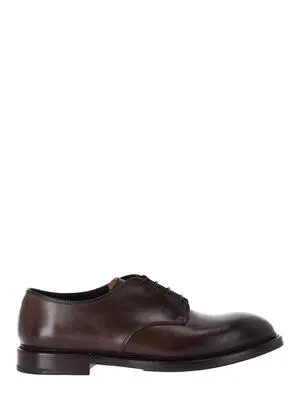 Premiata Leather Lace-up Dress Shoes - Brown