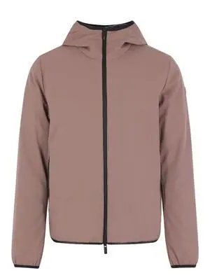Moncler Quilted Zip-up Jacket With Hood - Bronze