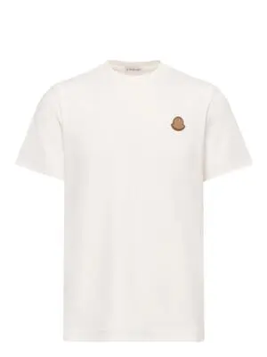 Moncler Logo Patch Crewneck T-shirt - Natural