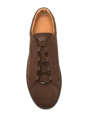 TOD'S Nabuk Leather Lace-up Sneakers - Brown