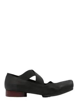 UMA WANG Leather Ballet Flats - Black