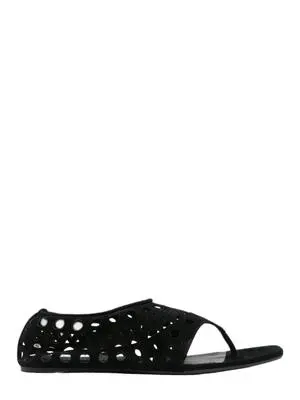 Alaïa Neo Vienne Flat Sandals - Black