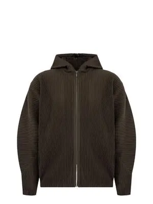 Issey Miyake HOMME PLISSE' ISSEY MIYAKE Pleated Hoodie Brown