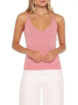 PETAL & PUP Vesta Pointelle Knit Tank - Pink