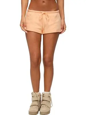 EDIKTED Drawstring Microshorts - Orange