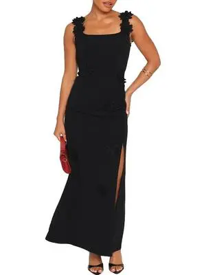 PETAL & PUP Lorenna Maxi Dress - Black