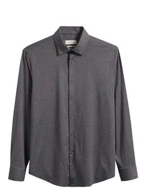Bugatchi James Ooohcotton® Microprint Button-up Shirt - Black
