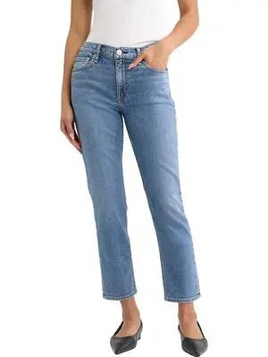 Rag & Bone Featherweight Wren Mid Rise Ankle Slim Jeans - River