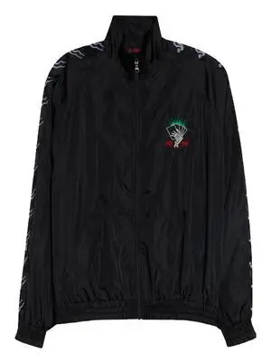 LU'U DAN Side Tape Embroidered Windbreaker - Black