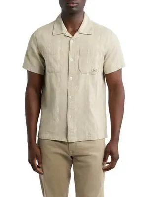 DARK SEAS Breezy Patterned Cotton Camp Shirt
