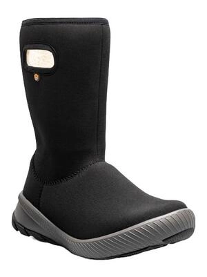 Bogs Tall Waterproof Boots With Faux-fur Lining - Black/gray
