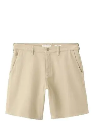 Mango Flat Front Bermuda Shorts - Beige