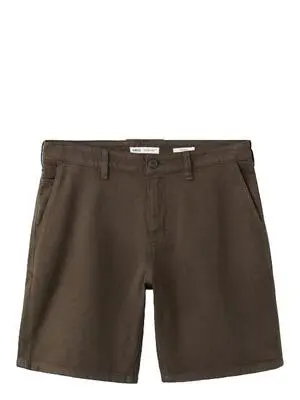 Mango Flat Front Bermuda Shorts - Brown