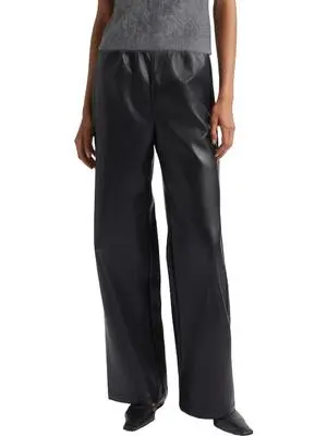 TOCCIN Mick Pull-on Faux Leather Pants - Jet