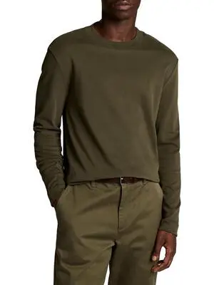 Vince Men's Peached Face Jersey L/s Crew Night Leaf