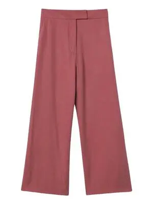 DĀL THE LABEL Cropped Wide-leg Trousers - Red