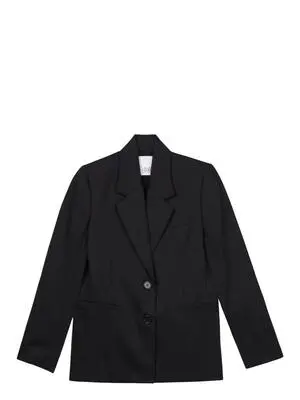 DĀL THE LABEL Cotton Twill Blazer - Black