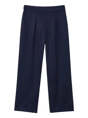 DĀL THE LABEL Tencel Mid-rise Tapered Trousers - Blue