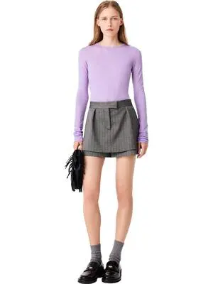 MAJE Maje Rhinestone Embellished Tailored Skort