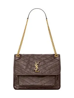 Saint Laurent Saint Laurent Niki Medium In Vintage Leather Arabica