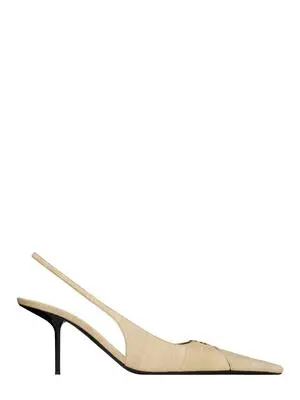 SAINT LAURENT Saint Laurent "Babylone Breteuil" Slingback Pumps In Hagfish
