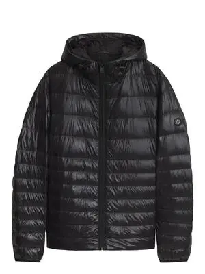 BOSS Hooded Down Jacket In Water-repellent Fabric - Black