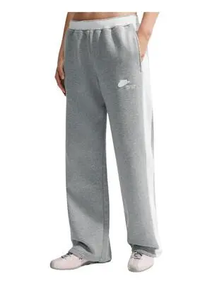Nike Studio Fleece Mid-Rise Track Pants Grey