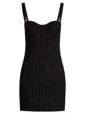 Dolce & Gabbana Pinstripe Wool Dress - Multicolor