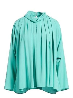 MEIMEIJ MEIMEIJ Turquoise Acetate And Silk Blend Top