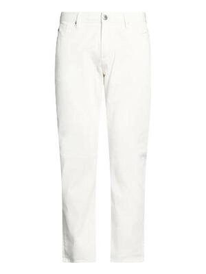 Emporio Armani EMPORIO ARMANI Cotton Blend Gabardine Trousers White