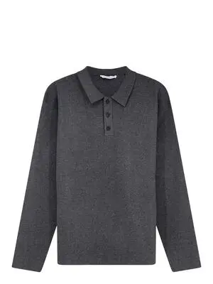 HEVO Viscose Blend Polo Shirt - Grey