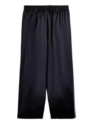 ADIDAS Y-3 Technical Fabric Trousers With Iconic Side Stripes - Black