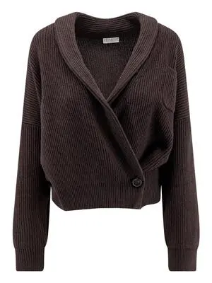Brunello Cucinelli Cashmere Cardigan - Brown