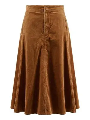 Polo Ralph Lauren A-line Corduroy Skirt - Brown