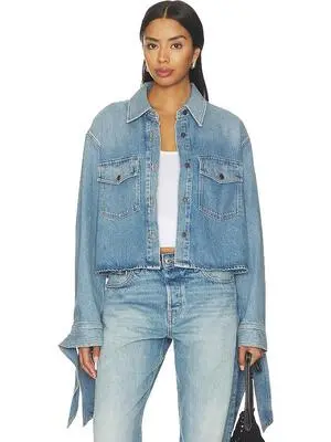 AGOLDE Hewitt Shirt Midweight Denim With Button Closure And Flap Pockets - Index