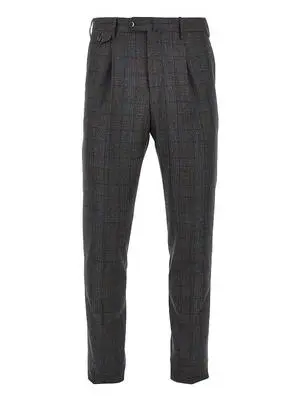 PT TORINO Gentleman Fit Wool And Cashmere Blend Pants - Grey