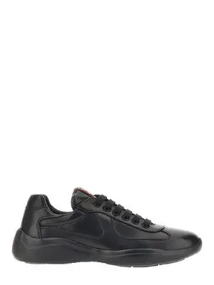 Prada PRADA Nappa Leather America's Cup Sneakers Black